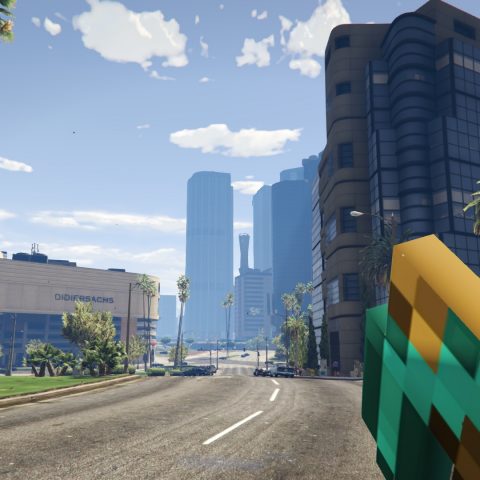 Minecraft Diamond Pickaxe V 1.1 – GTA 5 mod