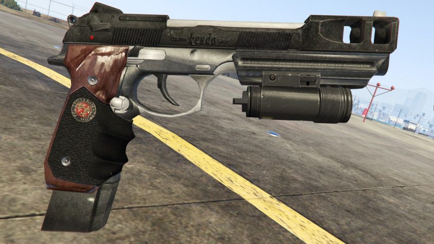 Barry Burton's Samurai Edge Custom Handgun [Animated] – GTA 5 mod
