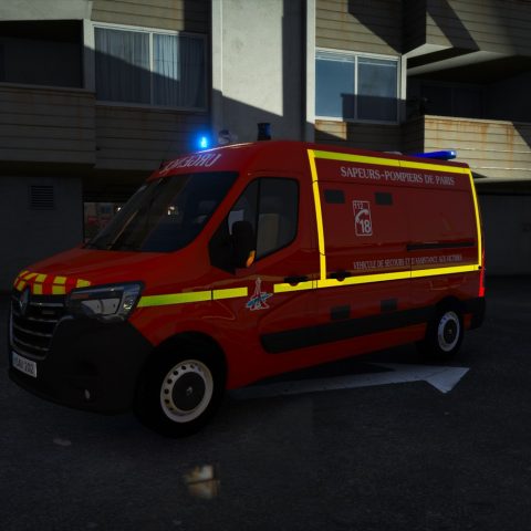 [ELS / Reflective] Renault Master 2019 VSAV BSPP – GTA5mod.net