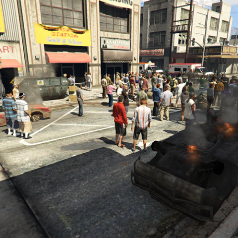 Protest in front of Police Station v1.1 – GTA 5 mod