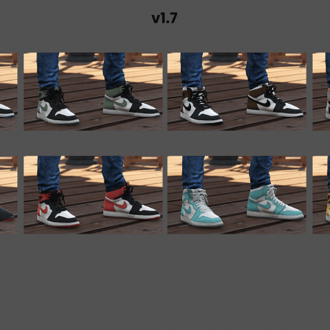 Air Jordan 1 Re-Colored 1.7 – GTA 5 mod