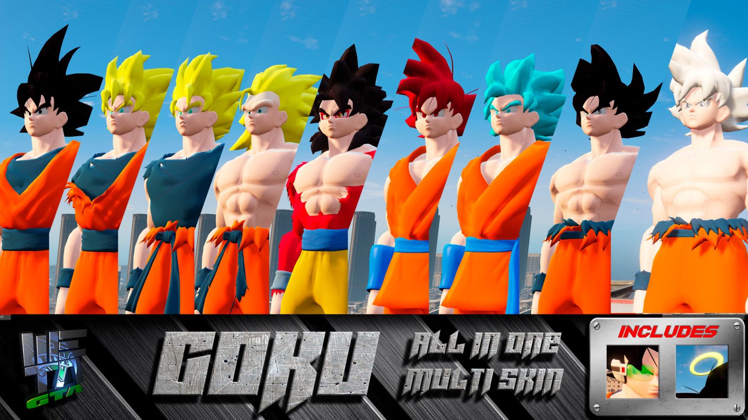 GOKU from Dragon Ball saga All in 1 [Add-On/Replace] 1.1 – GTA 5 mod