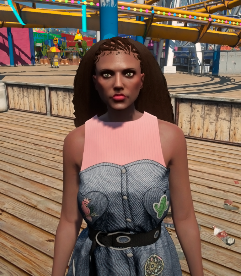 Long Curly Hair with braids 1.0 – GTA 5 mod