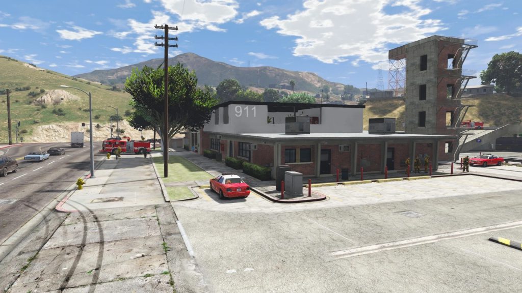 Fire station (Fire house) (911 US, 18 FR version) 1.0 – GTA 5 mod