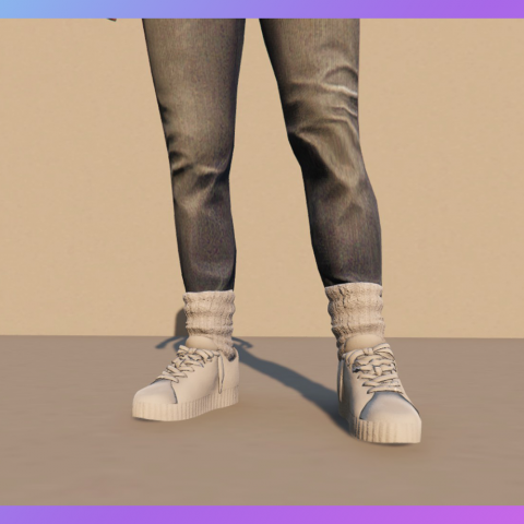 Sneakers with socks for MP Female – GTA 5 mod