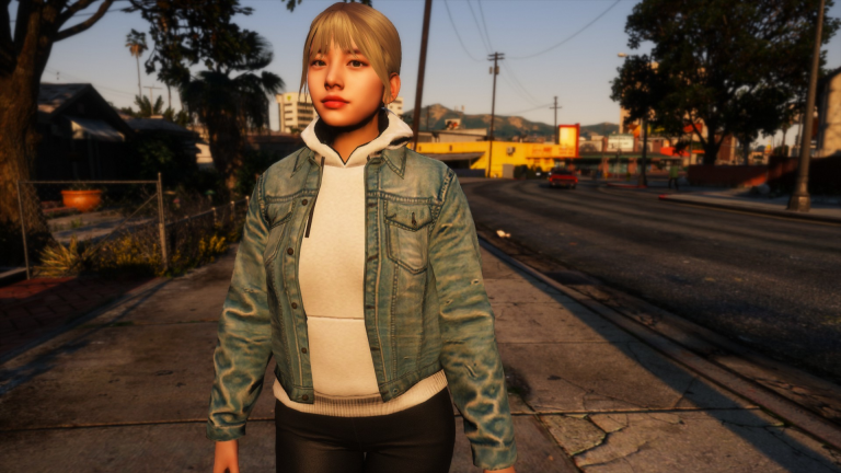 Denim Jacket + Optional Hoodie For MP Female 1.0 – GTA 5 mod