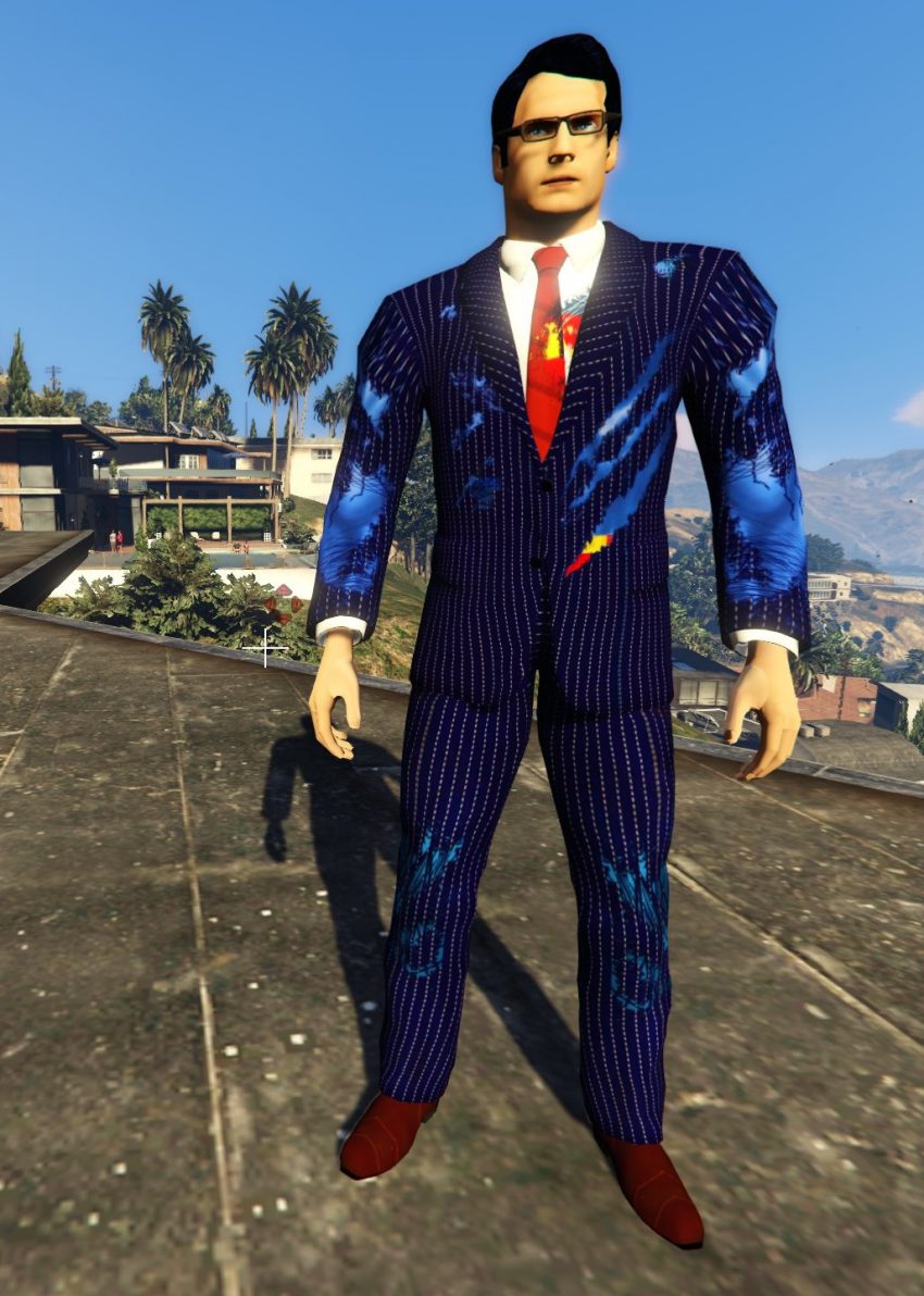 Clark Kent (Superman) Battle Damaged - Retexture 1.0 – GTA 5 mod