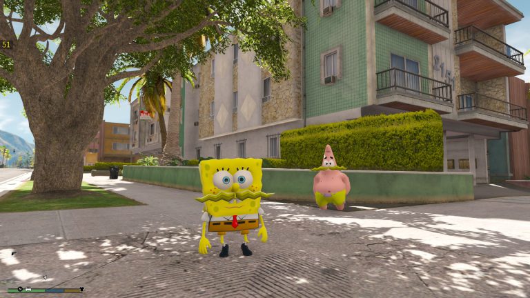 Spongebob Mustache [Add-On Ped] – GTA 5 mod