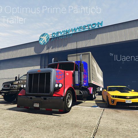 Peterbilt 389 Optimus Prime Paintjob with Trailer [4K] 1.1 – GTA 5 mod