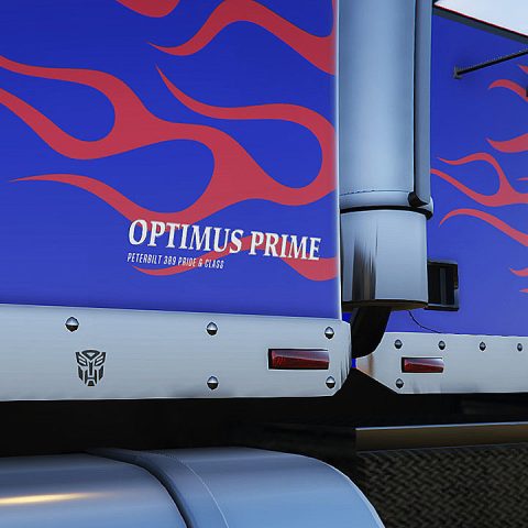 Peterbilt 389 Optimus Prime Paintjob with Trailer [4K] 1.1 – GTA 5 mod