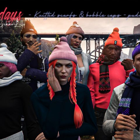 Recolored scarfs and beanies for MP Male / Female V1.1 – GTA 5 mod