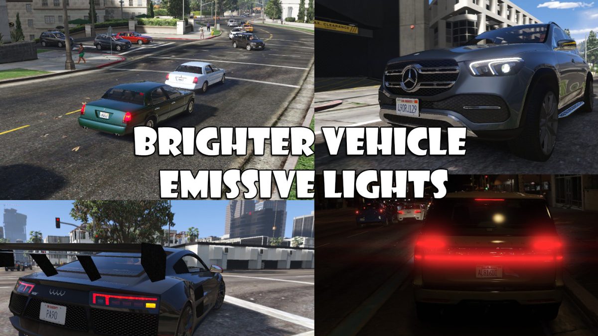 Brighter Vehicle Emissive Lights V1.0 – GTA 5 mod