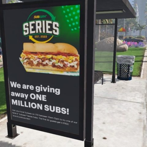 Bus Stop Ads (Fast Food) V1.5 – GTA 5 mod