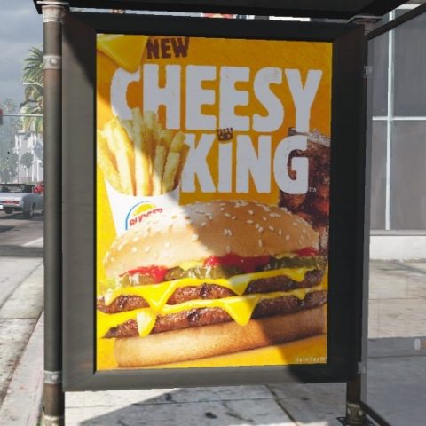 Bus Stop Ads (Fast Food) V1.5 – GTA 5 mod