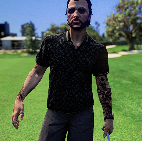 Black Gucci Polo Shirt for MP Male V1.0 – GTA 5 mod