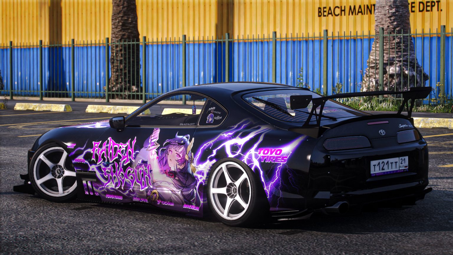 1998 Toyota Supra "Genshin Impact" Raiden Shogun paintjob V1.1 – GTA 5 mod