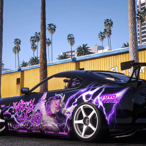 1998 Toyota Supra "Genshin Impact" Raiden Shogun paintjob V1.1 – GTA 5 mod
