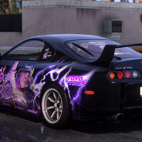 1998 Toyota Supra "Genshin Impact" Raiden Shogun paintjob V1.1 – GTA 5 mod