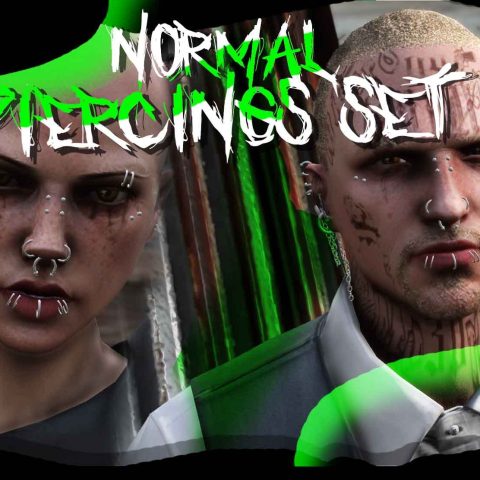 Normals Piercings Pack for MP Male and Female V2.0 – GTA 5 mod