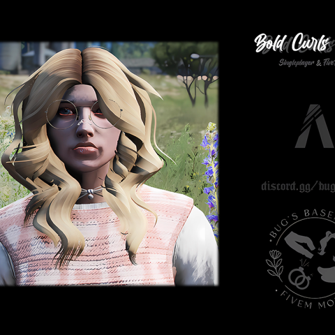 Long hair with curls for MP Female – GTA 5 mod
