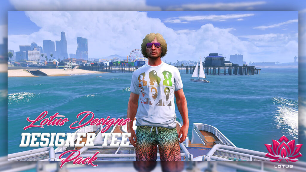 Designer Tee Pack For MP Male (FiveM Ready) 16 Textures V1.0 – GTA 5 mod