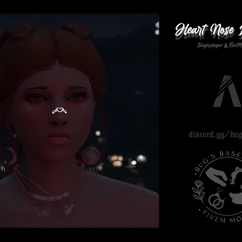 Heart Nose Piercing (Glow In The Dark) MP Female – GTA 5 mod
