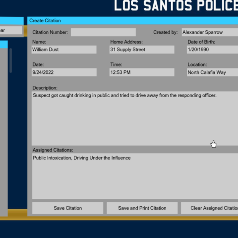 Police Menu (Computer, Speedcam, Parkingticket and more) V1.3.5 – GTA 5 mod