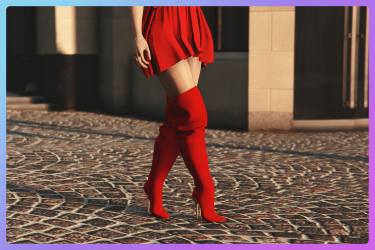 Over knee high heel boots shoes for MP Female V1.0 – GTA 5 mod