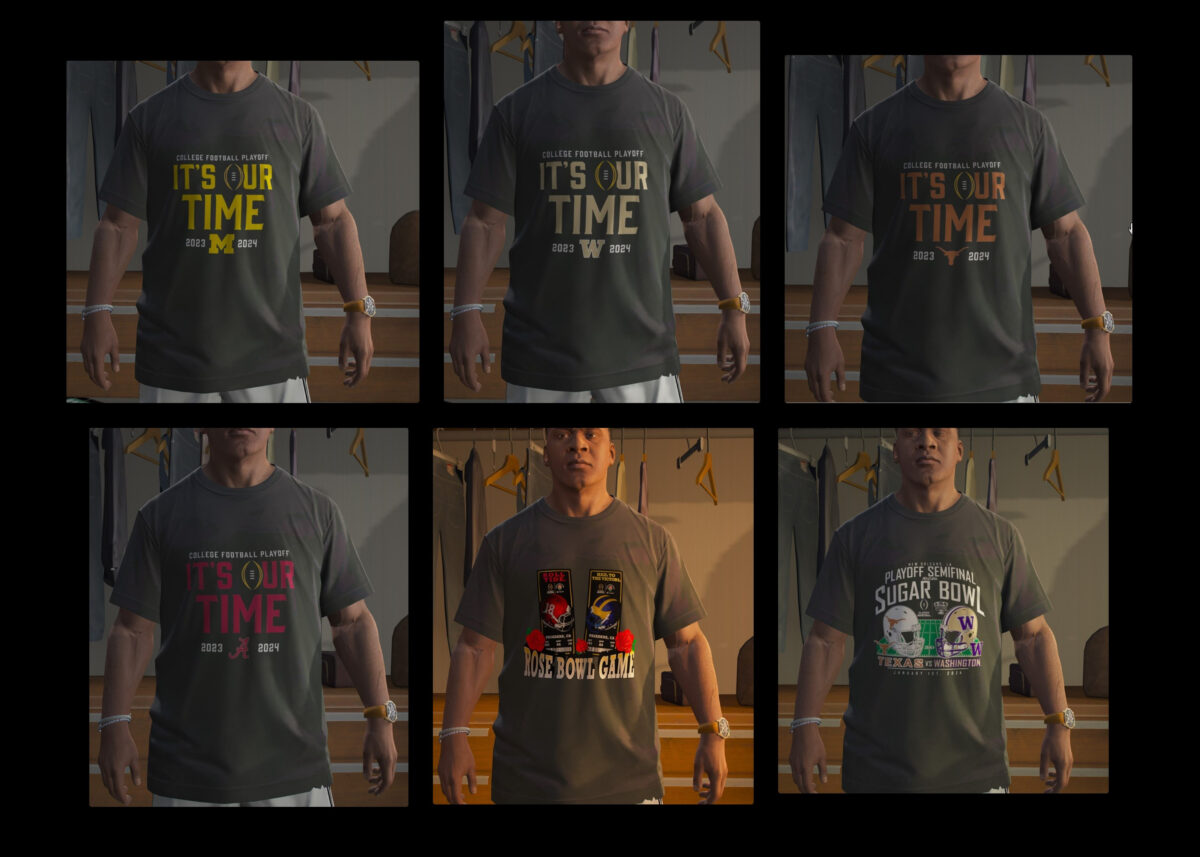 2023-24 College Football Playoffs T-Shirt Pack for Franklin V1.0 – GTA ...
