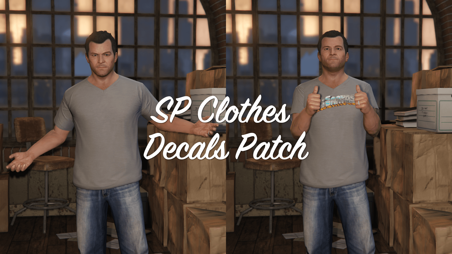 SP Clothes Decals Patch V1.2 – GTA 5 mod