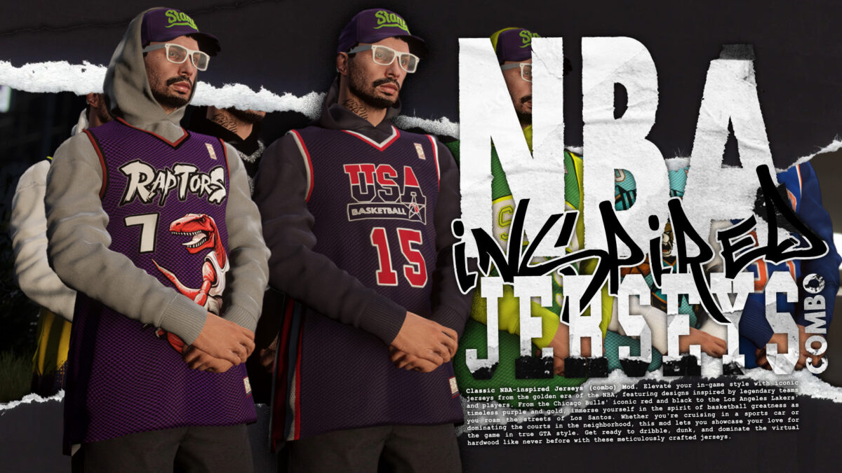 Classic NBA-Inspired Jersey+Hoodie Combo V1.0 – GTA 5 mod
