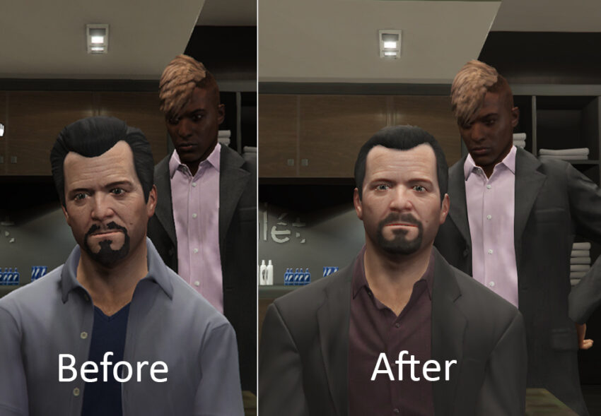 Full Goatee beard for Michael (to solve the problem) – GTA 5 mod