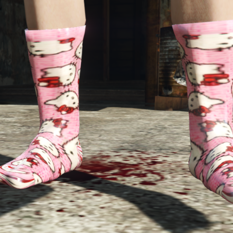 Trippy Socks For Females (Hello Kitty Retextured) V1.0 – GTA 5 mod