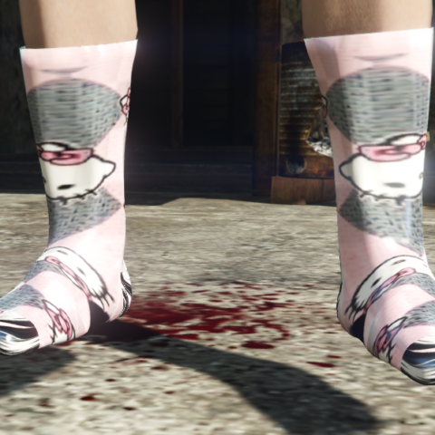 Trippy Socks For Females (Hello Kitty Retextured) V1.0 – GTA 5 mod