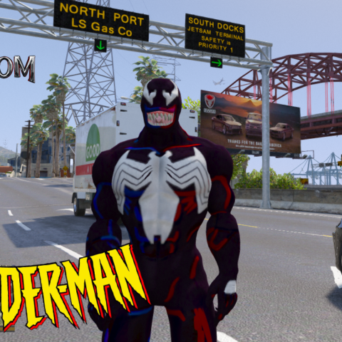 Venom from Spider-Man The Animated Series (Add-On Ped) V1.3 – GTA 5 mod
