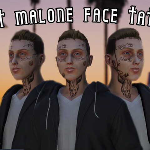Post Malone Face Tattoos / Premade / MP Male V1.0 – GTA 5 mod