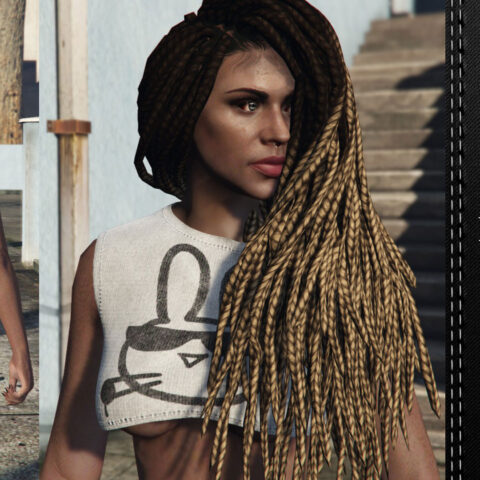Hair + top + short for MP Female V1.0 – GTA 5 mod