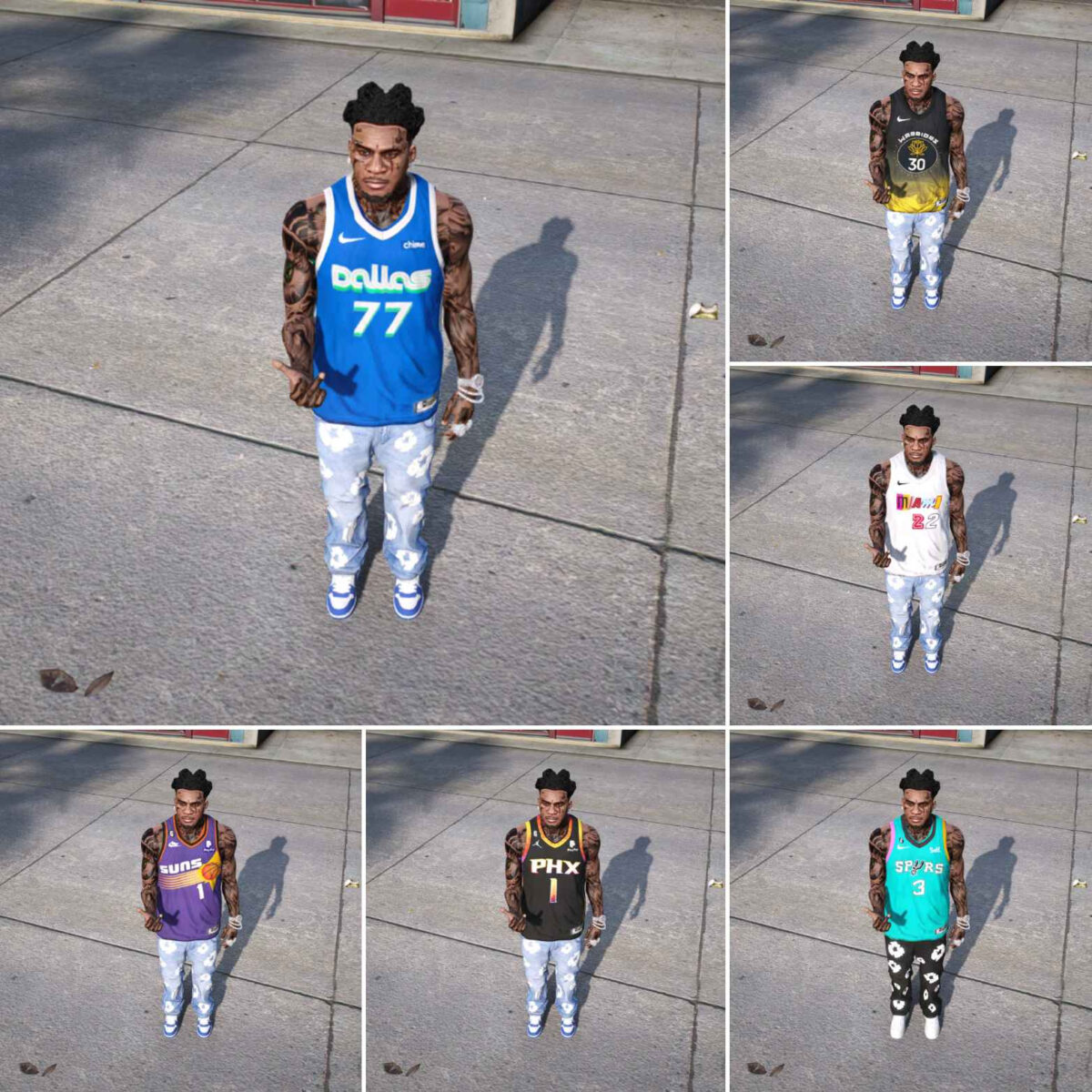 NBA Jerseys RETEXTURE pack 2 V Final – GTA 5 mod
