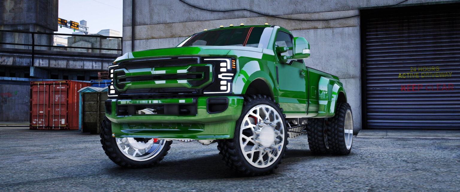 Anylevel Ford F450 Single cab on JTX Forged wheels – GTA 5 mod
