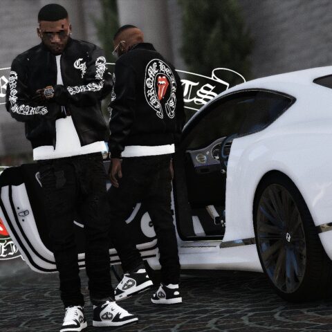 Chrome hearts Satin Jacket For Franklin V1.0 – GTA 5 mod