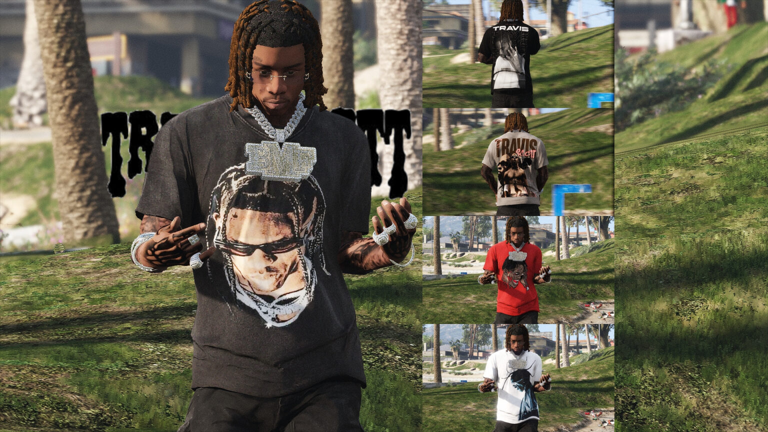 Travis scott Loose shirt Pack For Franklin V1.0 – GTA 5 mod