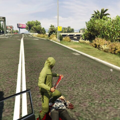 Zombie knife machete mod V1.1 – GTA 5 mod