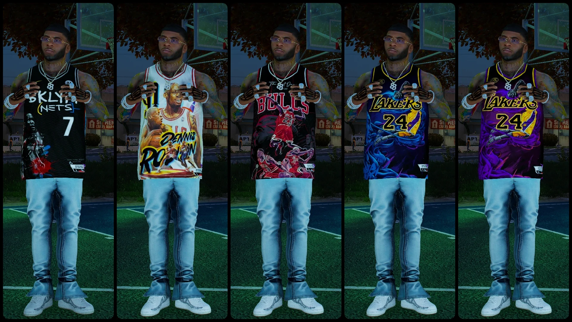 Custom NBA Jersey Pack V1.0 – GTA 5 mod