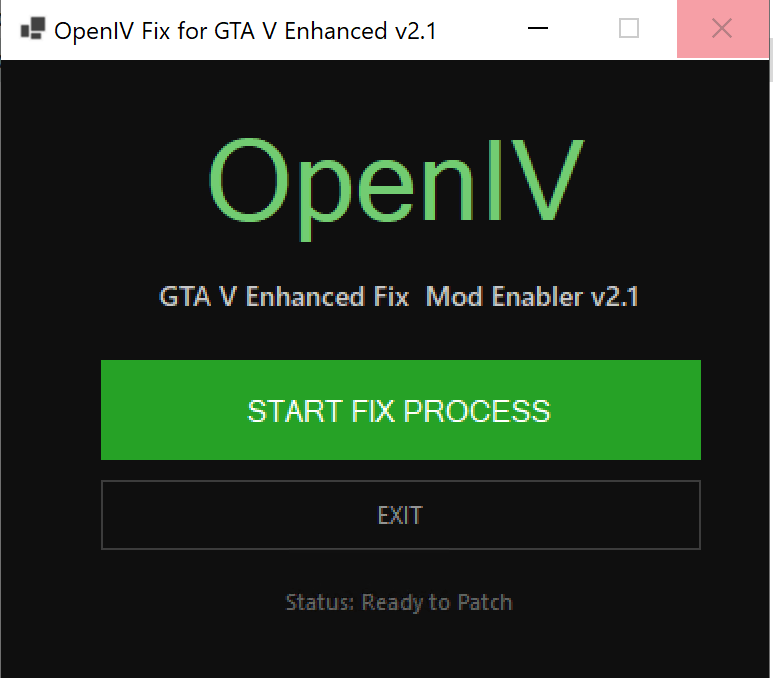 OpenIV Enhanced Fix V2.1 – GTA 5 mod