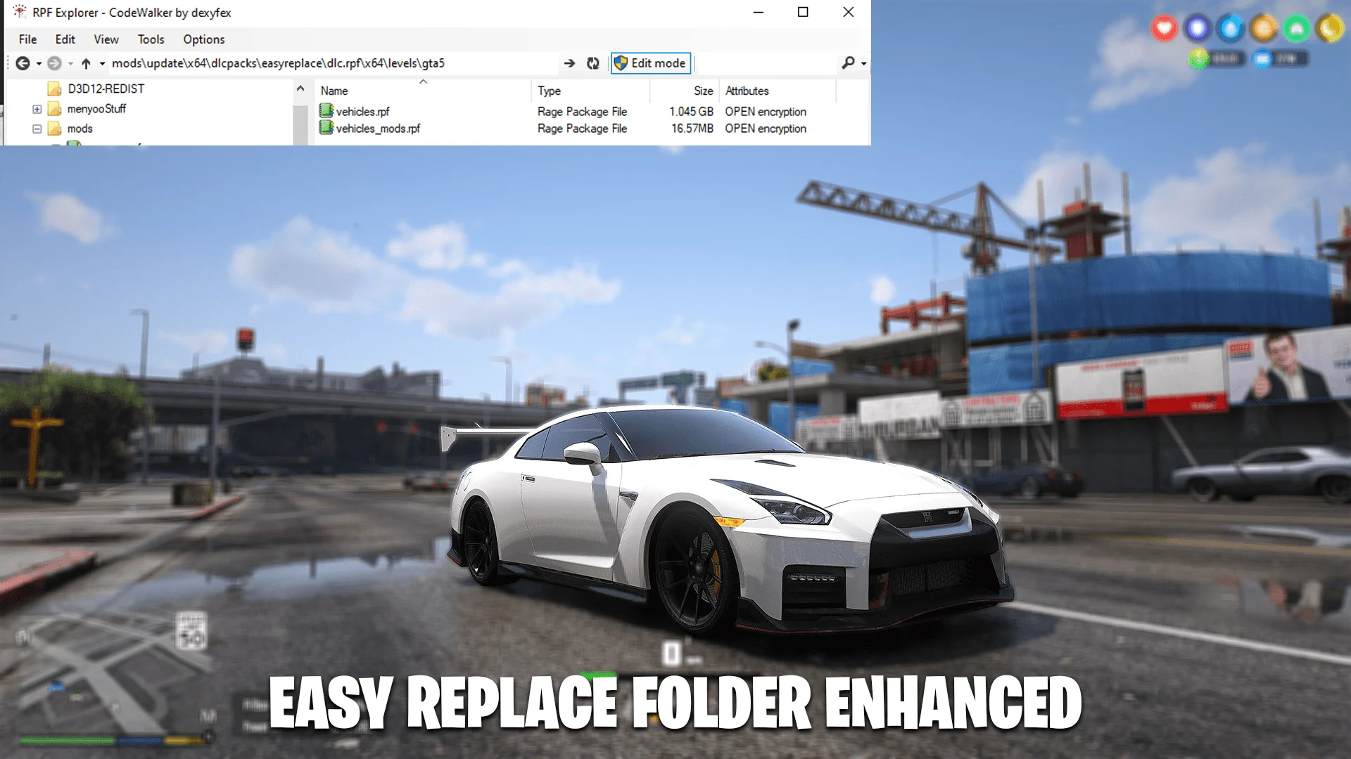 Easy Vehicle Replace For Enhanced – GTA 5 mod