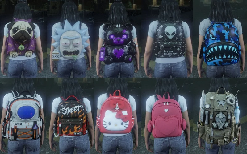 10 Backpack Pack for MP Male & MP Female (FiveM / Singleplayer) V1.0 ...