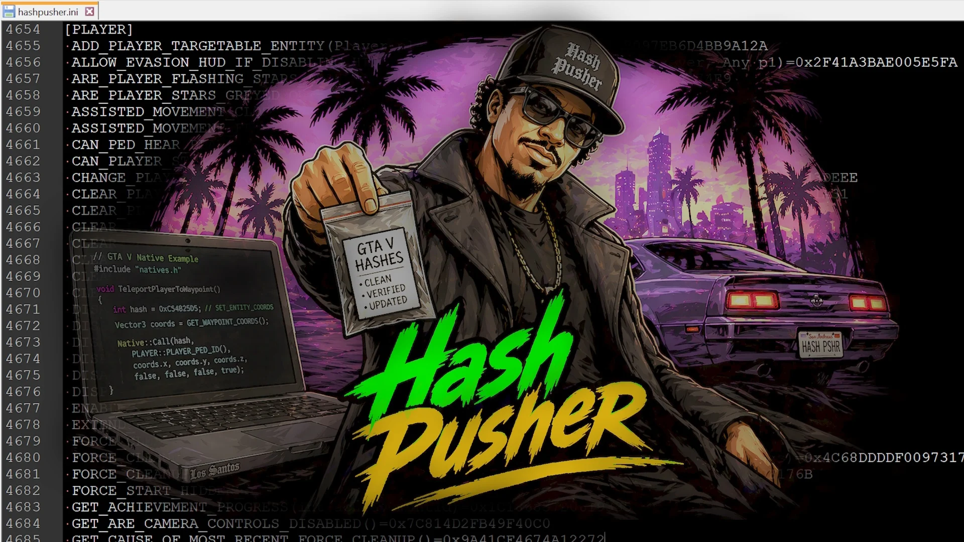 Hash Pusher V1.2 – GTA 5 mod