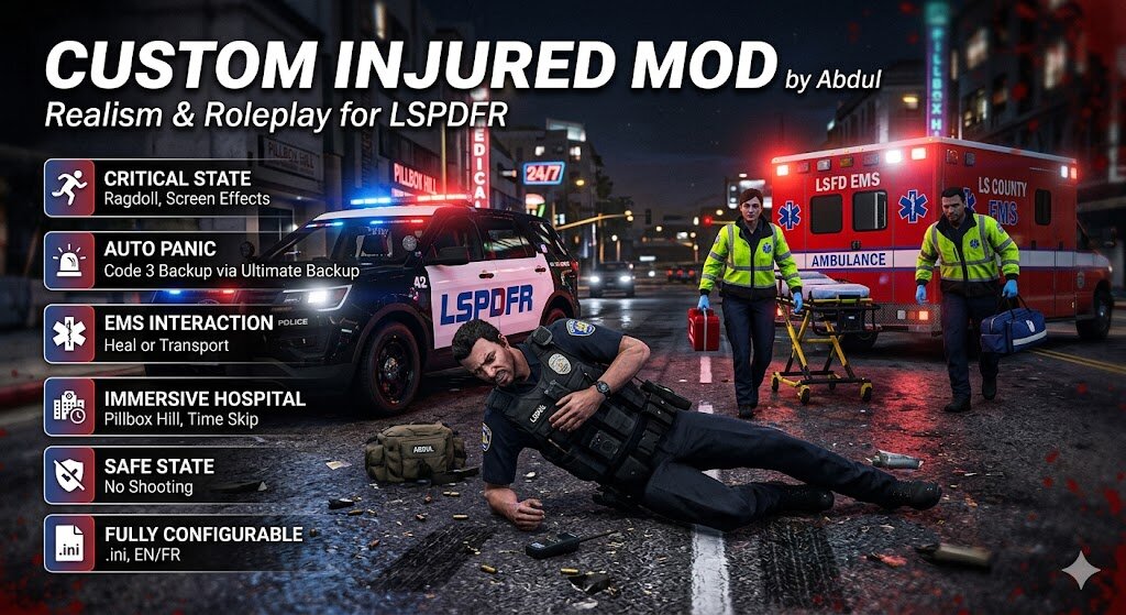 Custom Injured V1.0 – GTA 5 mod